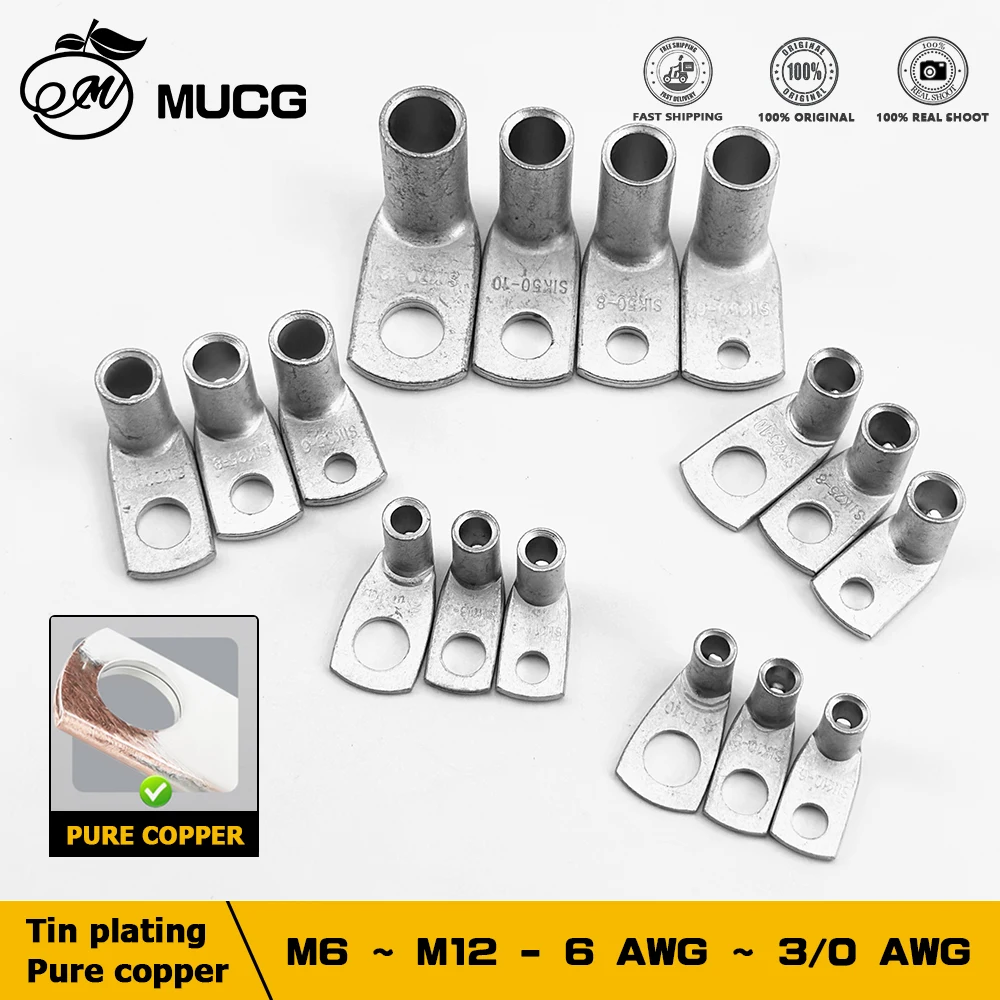 Solid Copper Terminal T90 Bent Right angle Crimp Terminal M6 M8 M10 M12 ...