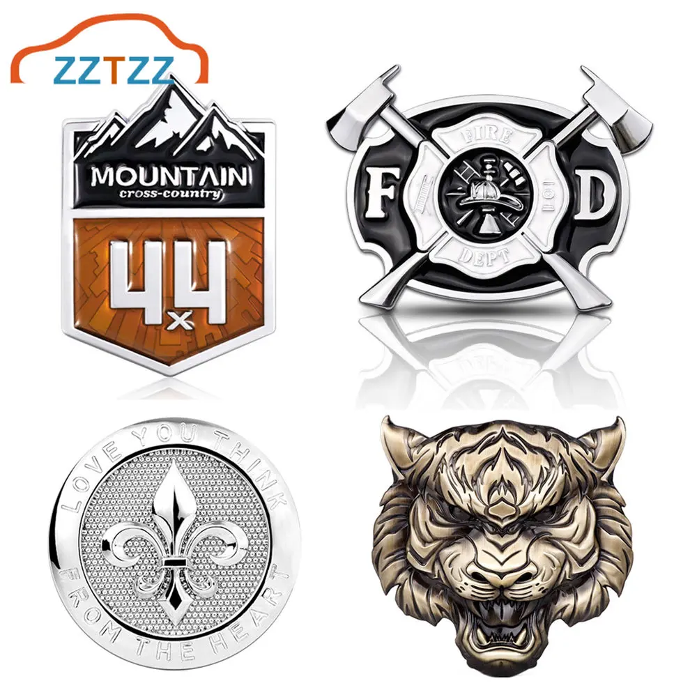 1 Pcs 3D Metal Car Side Fender Rear Trunk Emblem Badge Sticker Decals ...