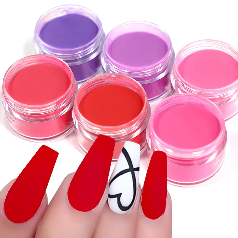 15g New Hot Color Acrylic Powder Deep Red Pink Purple Nail Extension ...