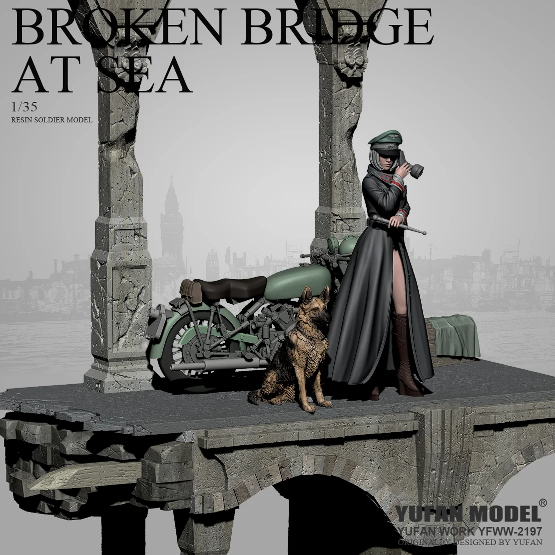 YUFAN MODEL 1/35 Resin Soldier model kits figure colorless and self ...