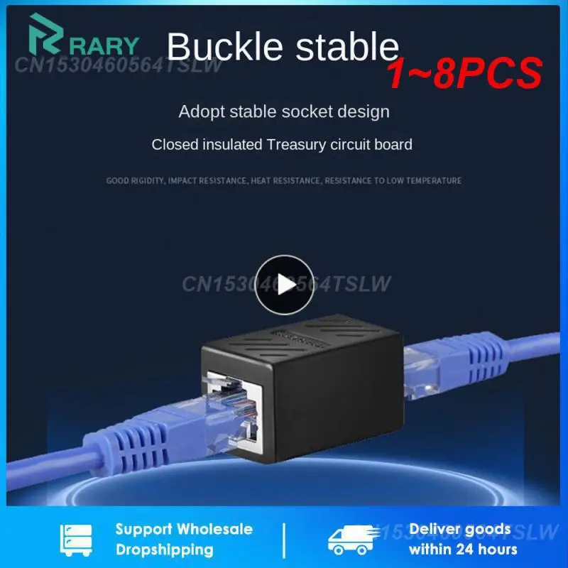 1-8PCS-Connector-Network-Extender-Female-to-Female-Ethernet-Adapter ...