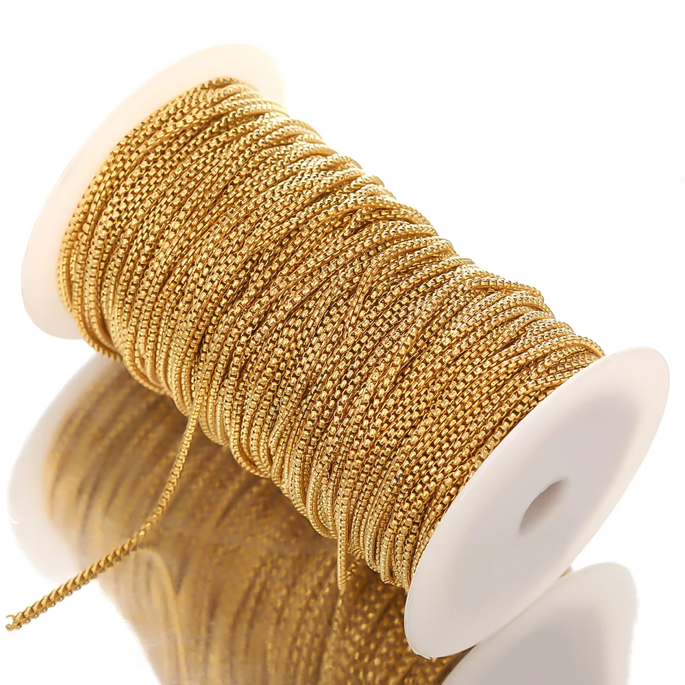 2 Meters Stainless Steel Gold Oval Box Chains DIY Jewelry Findings for ...