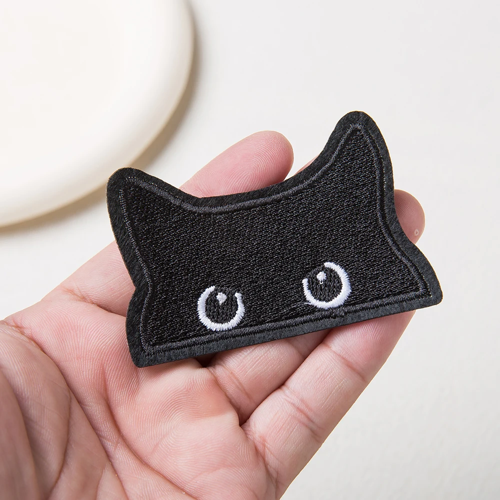 2Pcs-Black-Cat-Embroidery-Armband-Patch-Backpack-Tactical-Stickers ...