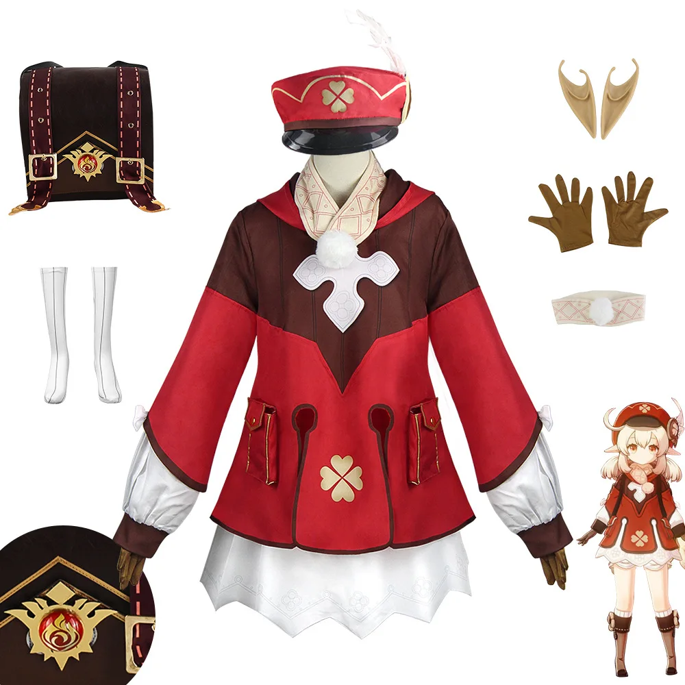 Genshin-Impact-Klee-Cosplay-Costume-Klee-Outfits-Dress-Hat-Wig ...