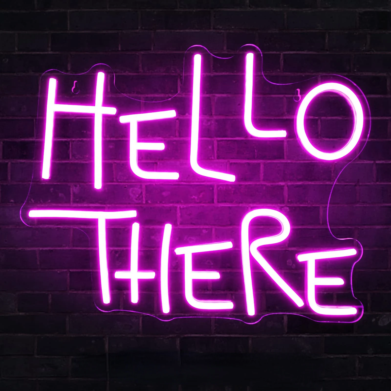 Hello-There-Neon-Sign-Led-Lights-Bedroom-Acrylic-Sheet-Up-Wall ...