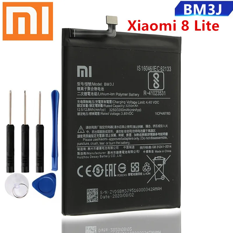 Original High Capacity 3250MAH Phone Battery BM3J For Xiaomi Mi 8 Lite ...