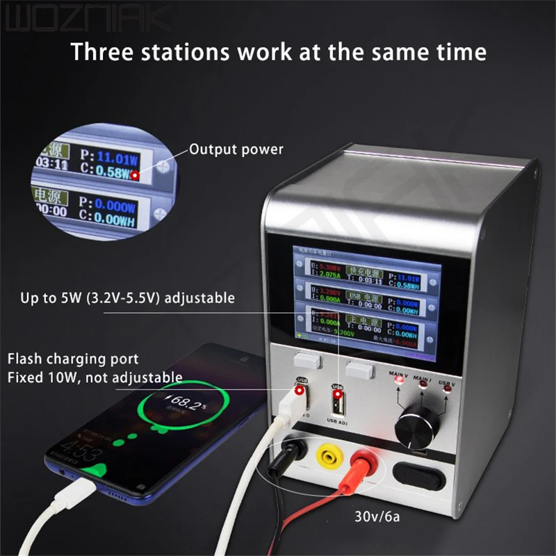 30V 6A Intelligent Voltage Regulator Current Power With Fast With USB ...