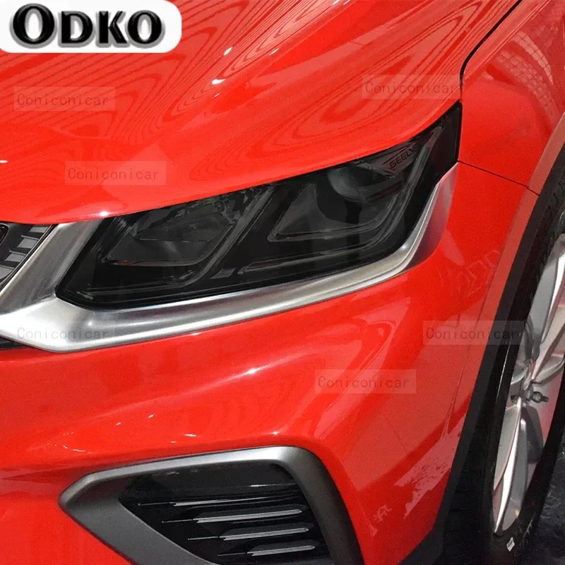 2-Pcs-For-Geely-Coolray-Escape-SX11-2022-Car-Headlight-Tint-Black ...