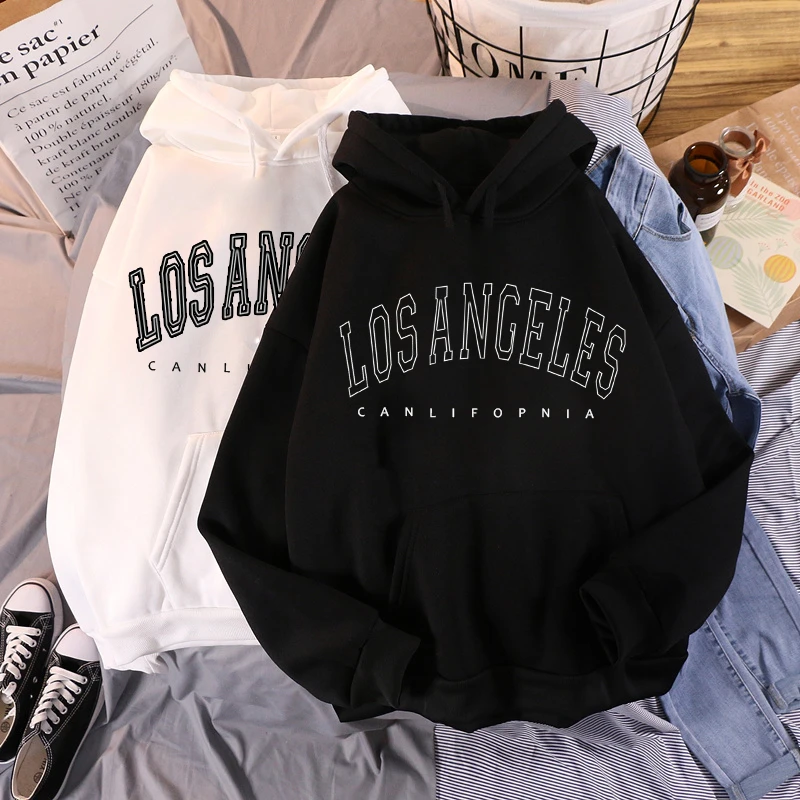 2022 Women's Sweatshirt Los Angeles Letter Print Hoodies Tracksuit ...