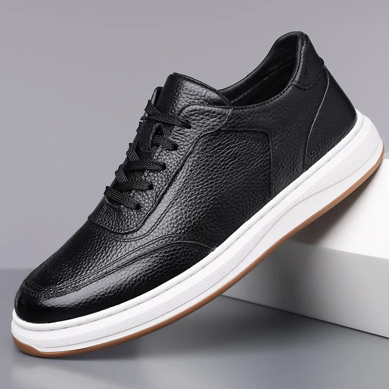 Fashion-Luxury-Cowhide-Solid-Color-Men-s-Board-Shoes-Spring-Autumn-Soft ...