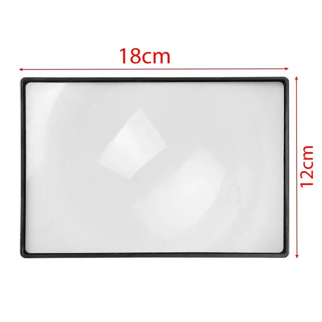 8.5x5.5cm PVC 3X Magnifier Magnification Magnifying Fresnel LENS Pocket ...