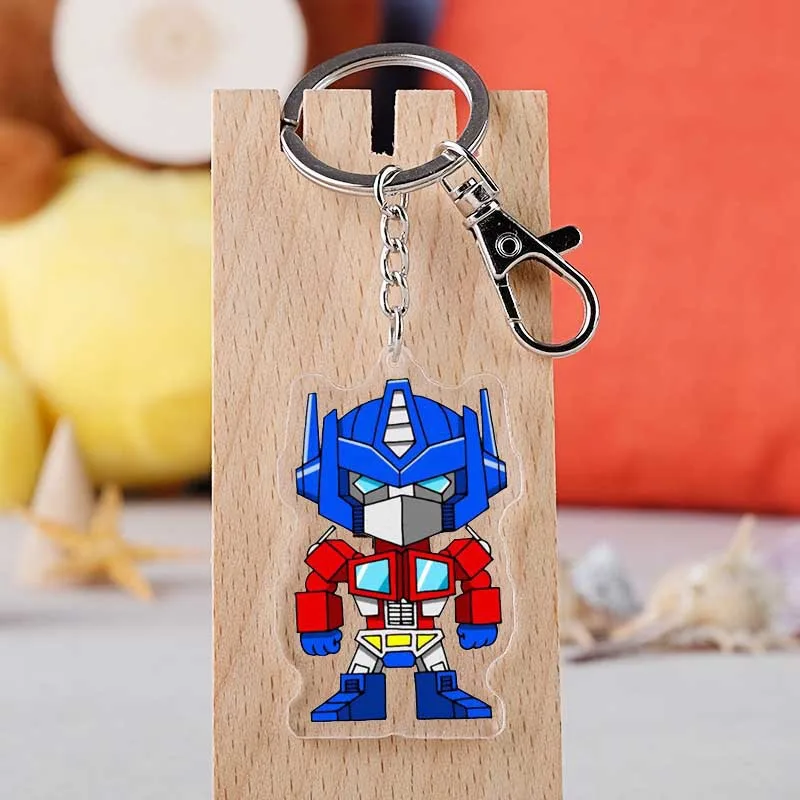 Cartoon Movie Transformer Key Chain Optimus Prime bumblebee 3D Acrylic ...