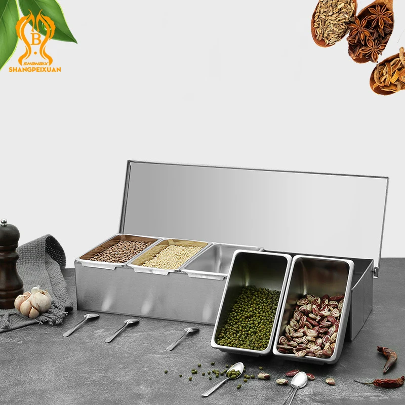 SHANGPEIXUAN-Stainless-Steel-2-3-4-5-6-Section-Ingredients-Box-Salt ...