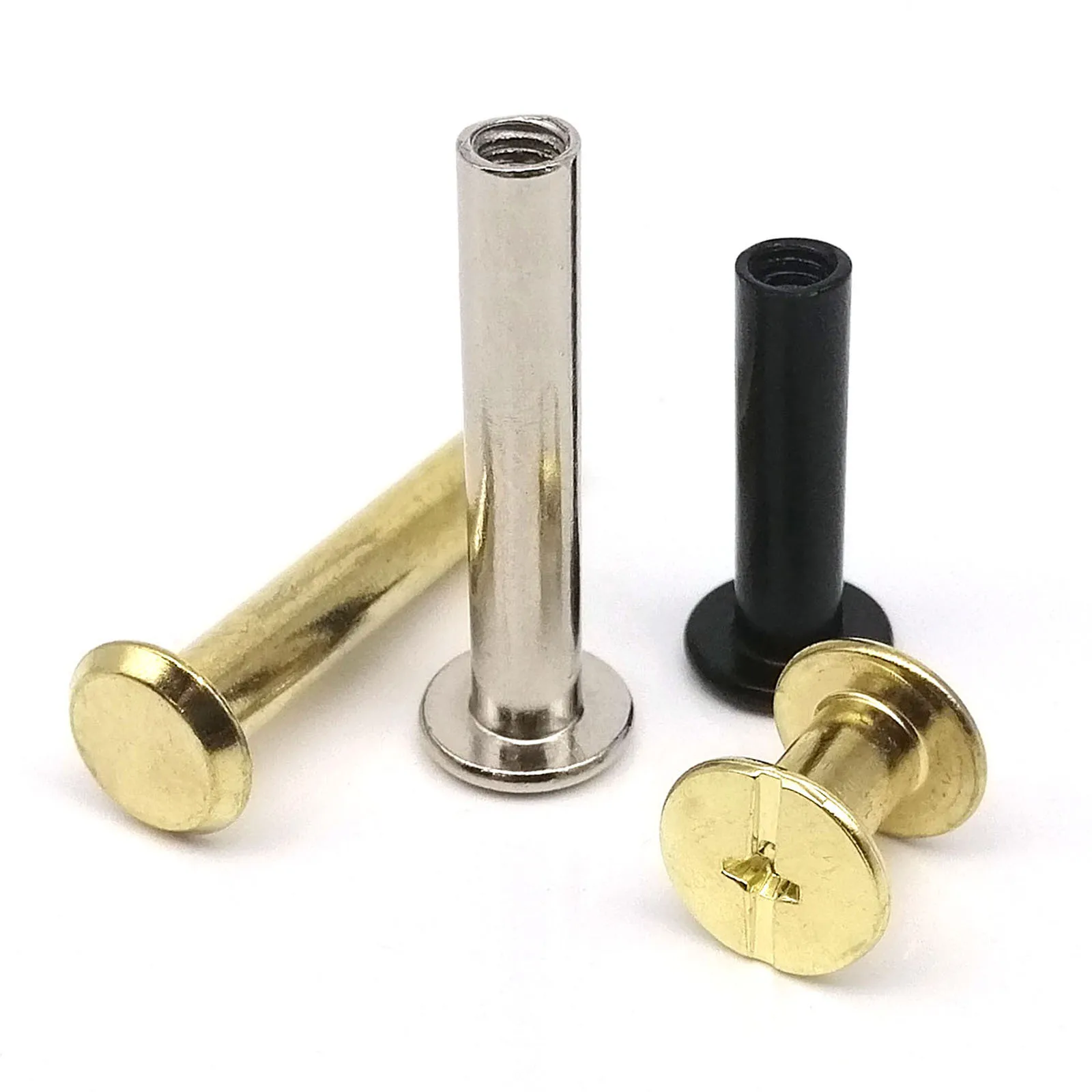 10pcs Golden Silver Black Chicago Screw Rivet Stud Nail Leather Bag ...