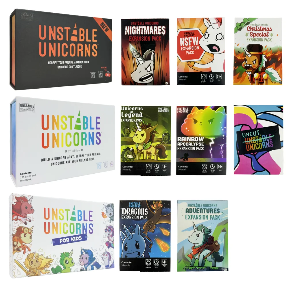 Unicorns-Cards-Family-Party-Nightmares-Christmas-Rainbow-Adventures ...