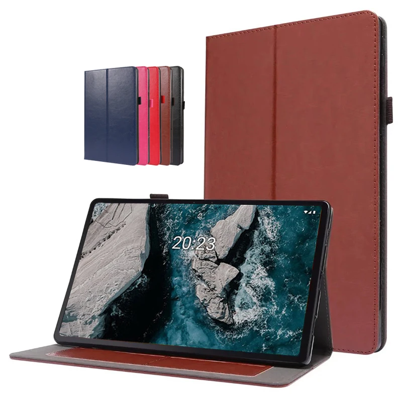 For-Nokia-T20-T-20-Case-10-4-inch-2021-PU-Leather-Soft-Silicone-Back ...