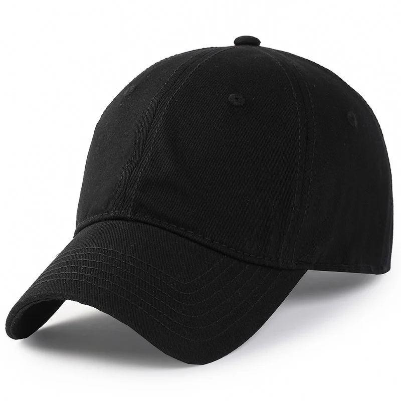 Adult-Big-Size-Baseball-Caps-Dad-Cotton-Sun-Hat-Lady-Solid-Color-Sport ...