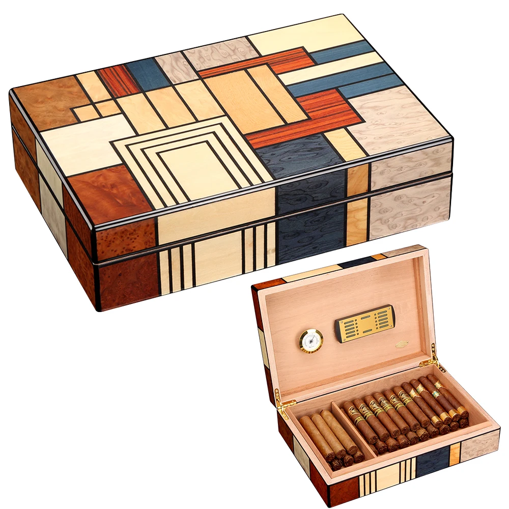 Luxury-Cigar-Humidor-Case-Cedar-Wood-Box-Home-Smoking-Accessories-With ...