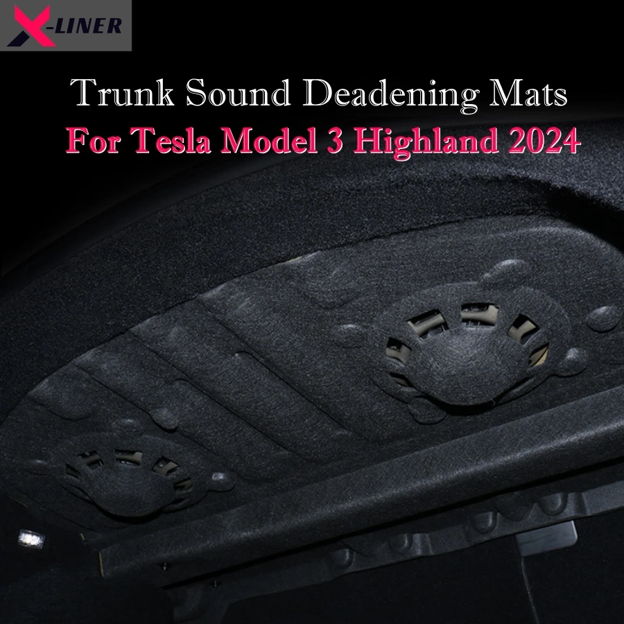 For-Tesla-Model-3-Highland-2024-Rear-Trunk-Soundproof-Mats-Noise ...