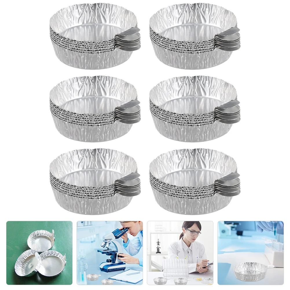 50Pcs Aluminum Foil Weighing Trays Lightweight Disposable Sample ...