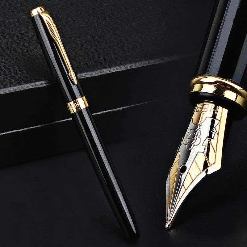 0.5mm Luxury Calligraphy Fountain Pen Black Ink Rollerball Pen Smooth ...