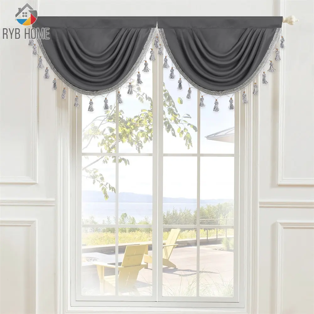 European-style-Italian-Velvet-Shading-Curtains-Valance-for-Living-Room ...