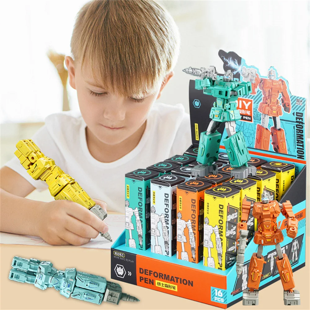 Children-Deformation-Toy-Ballpoint-Pen-Robot-Action-Figure-Pen-Kids ...