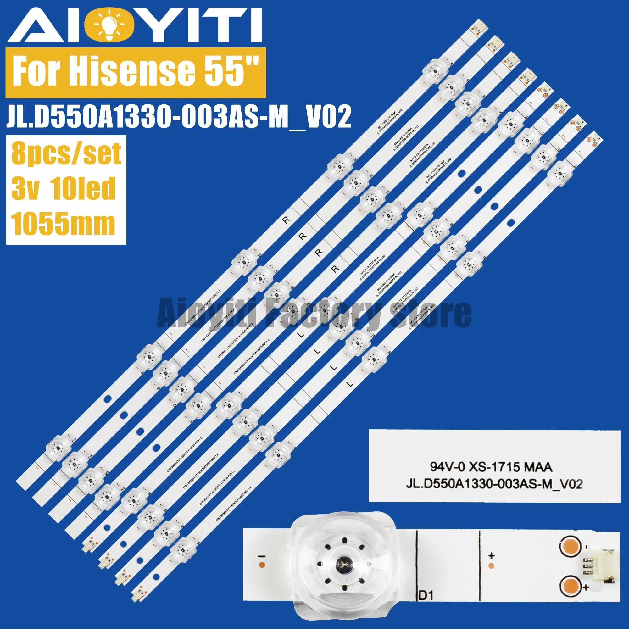LED-Backlight-Strip-For-Hisense-55a6gv-55a6g-55a7gv-55a6h-55a65gv ...