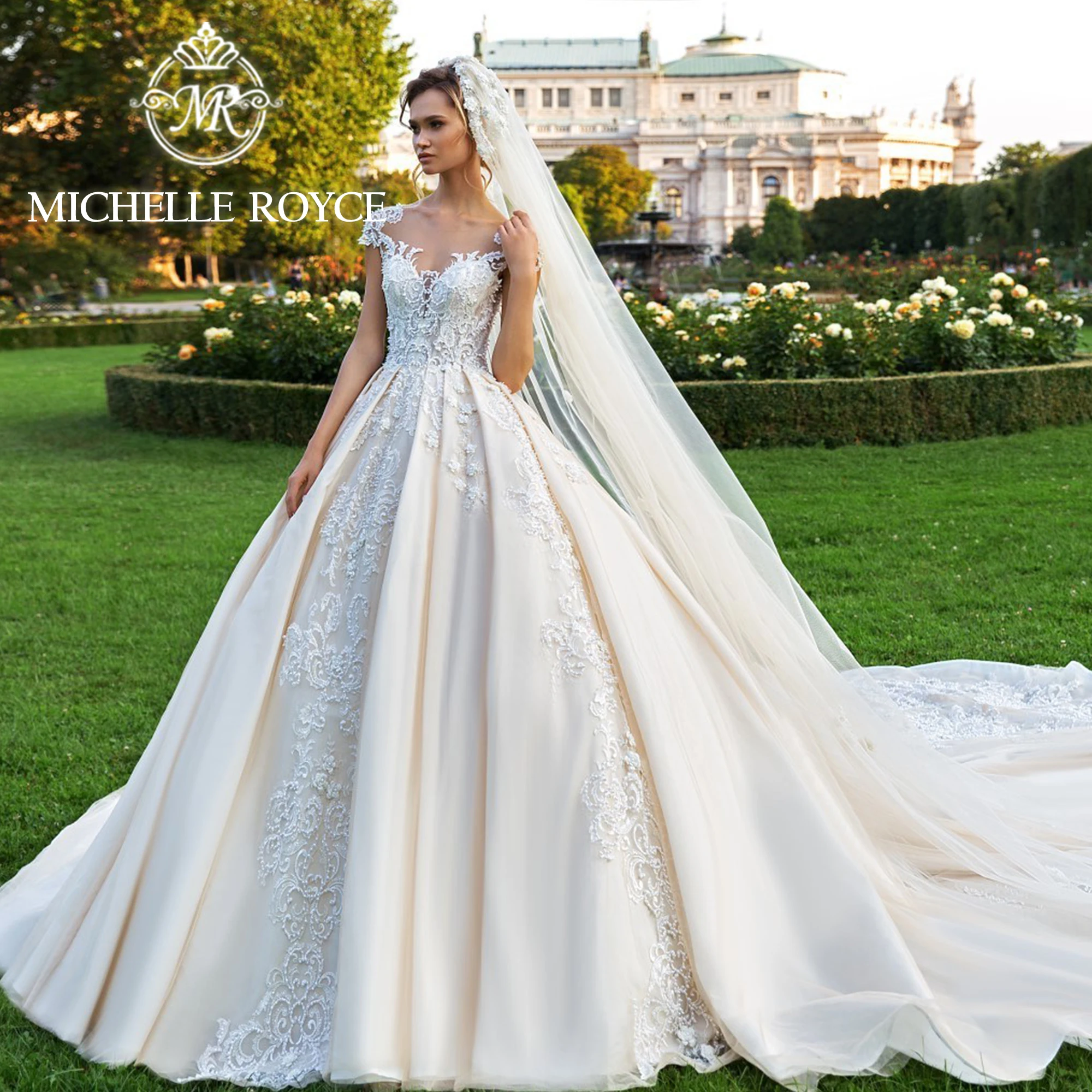 Michelle-Royce-Ball-Gown-Luxury-Wedding-Dress-2024-Delicate-Appliques ...