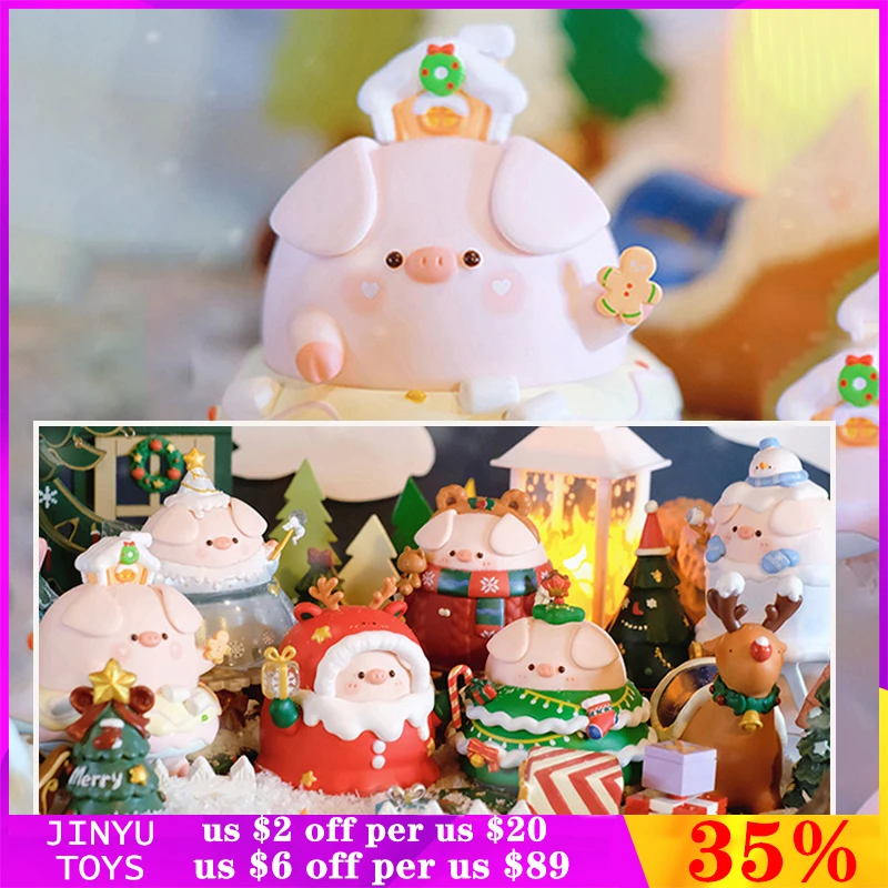 Original Piko Pig Christmas Series Blind Box Cute Doll Action Figure ...
