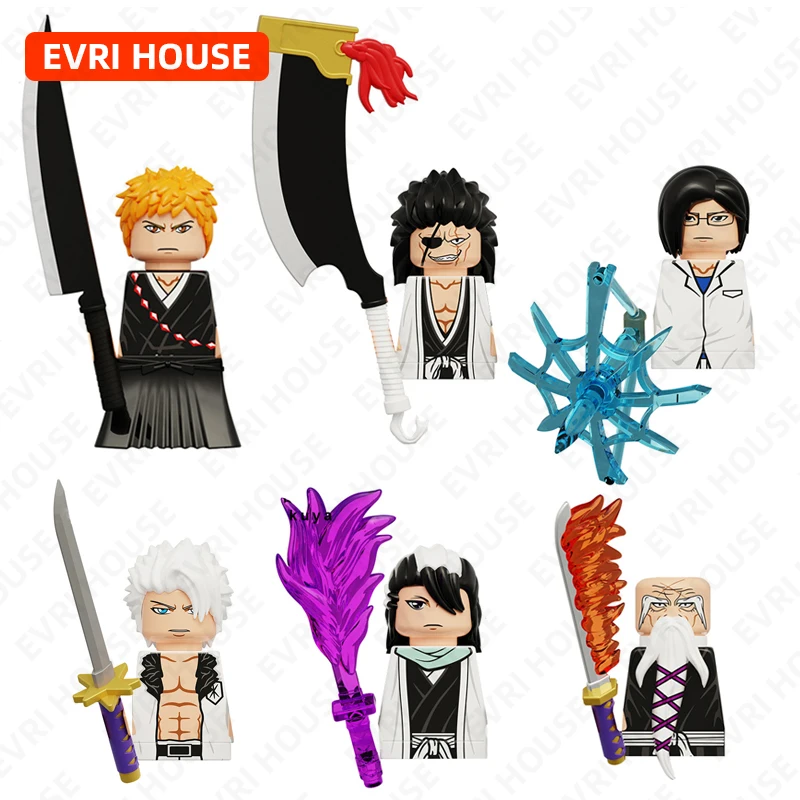 Anime BLEACH Mini Action Figures Kurosaki Ichigo Bricks Assembly ...