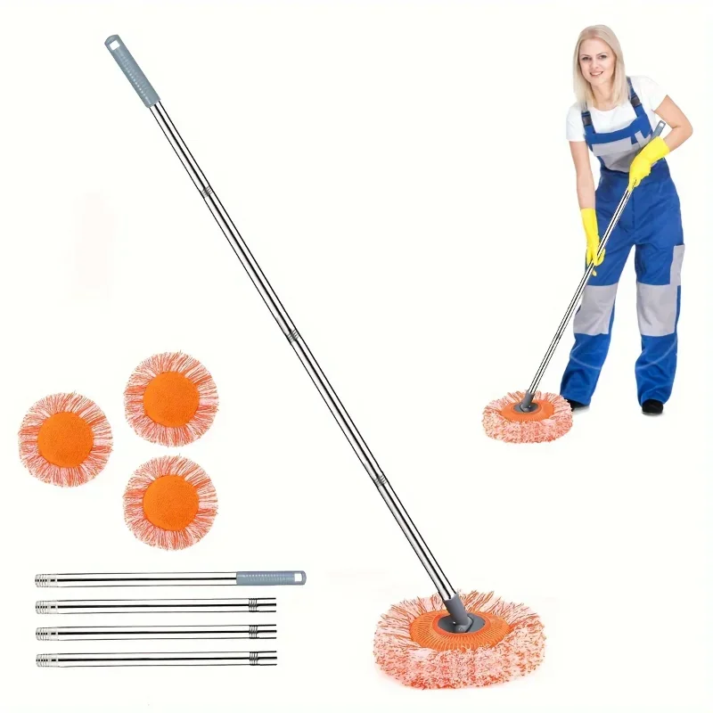 1-Set-of-Retractable-Wet-and-Dry-Ceiling-Mop-with-4-Mop-Heads-Dust-Mop ...