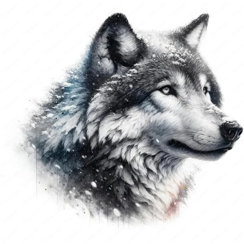 Mystical Snowstorm Wolf Stickers, Bedroom Entryway Living Room Porch ...