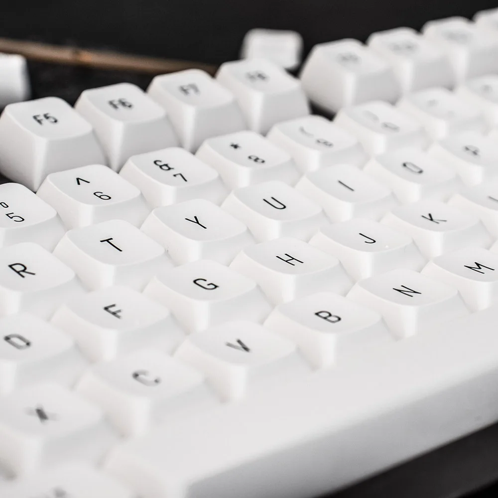 150 Keys Black and White Keycaps DOUBLE SHOT MSA Profile ABS Keycaps ...