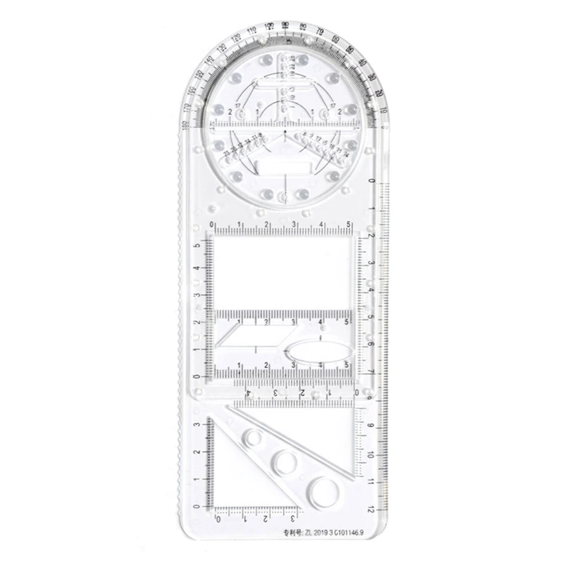 Regle - equerre,Règle géométrique multifonctionnelle,modèle de dessin ...