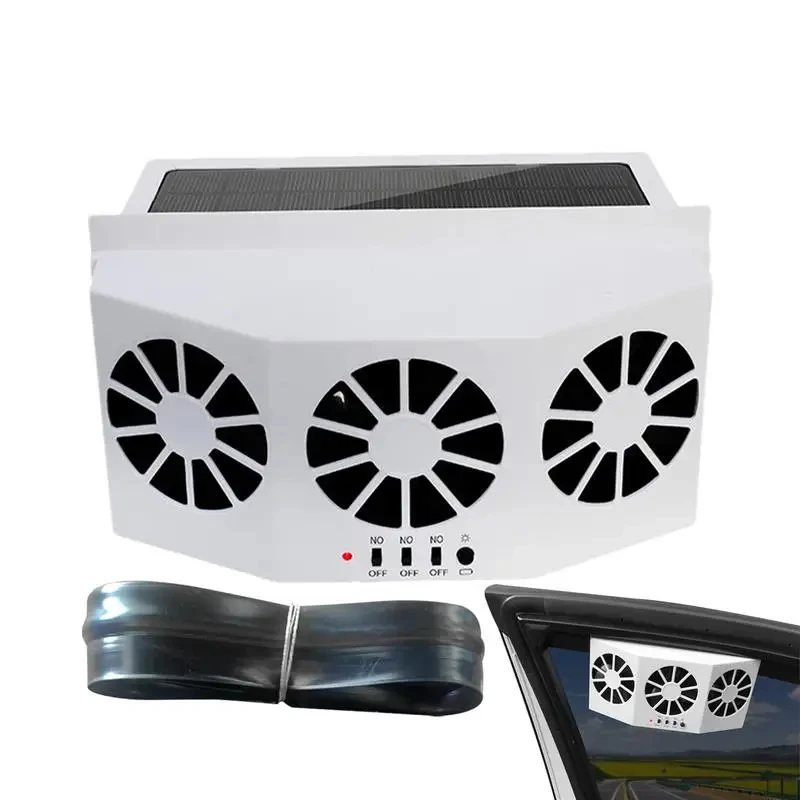 Auto-Cooling-Fan-3-Head-Electric-Car-Air-Cooler-Solar-Charging-Vent ...