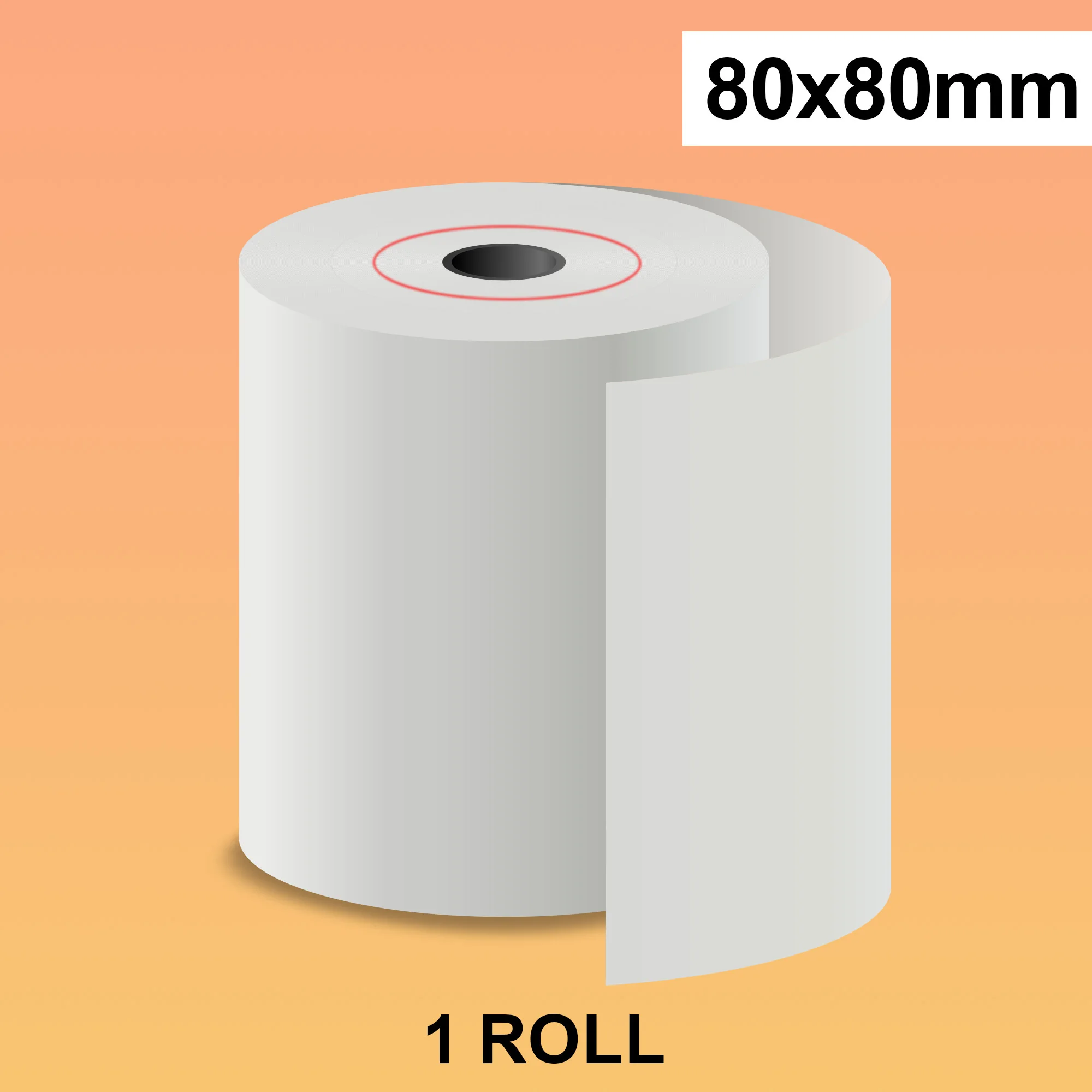 80X80mm Tharmal Paper Till Rolls for PDQ Machines 1 Roll Thermal ...