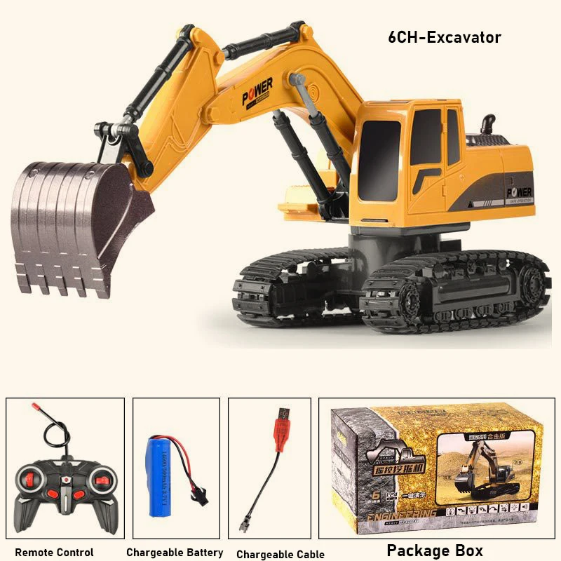 2.4GHz Remote Control Excavator Toy 1:22 Scale Model Engineering ...