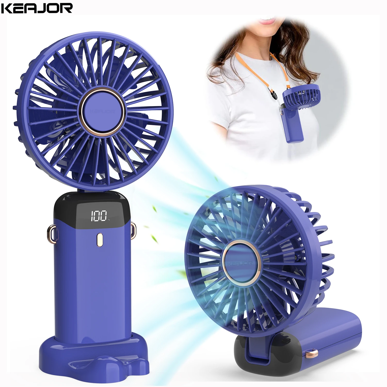 Portable-Fan-Rechargeable-USB-Handheld-Mini-Personal-Small-Fan-5-Speed ...
