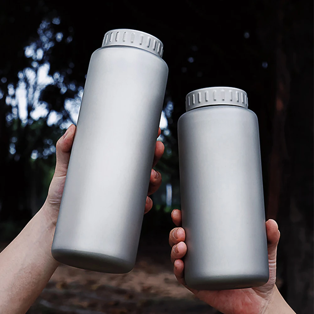 Large Capacity Titanium Water Bottle Single Layer Wide Mouth Drinking ...