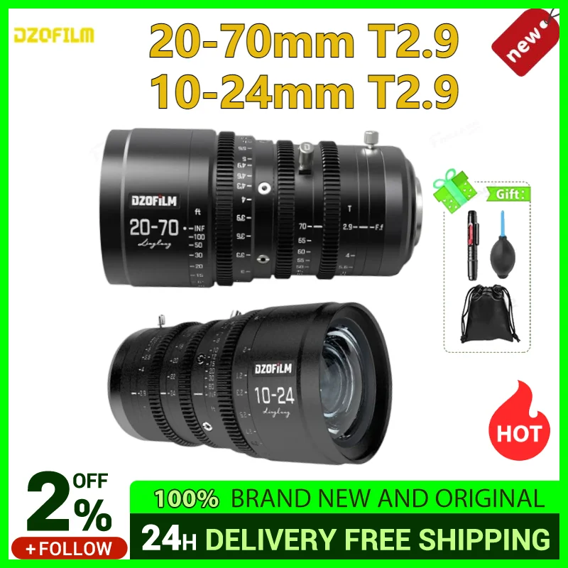 DZOFilm DZO 10-24mm 20-70mm T2.9 MFT Parfocal Cine Lens for Micro Four ...