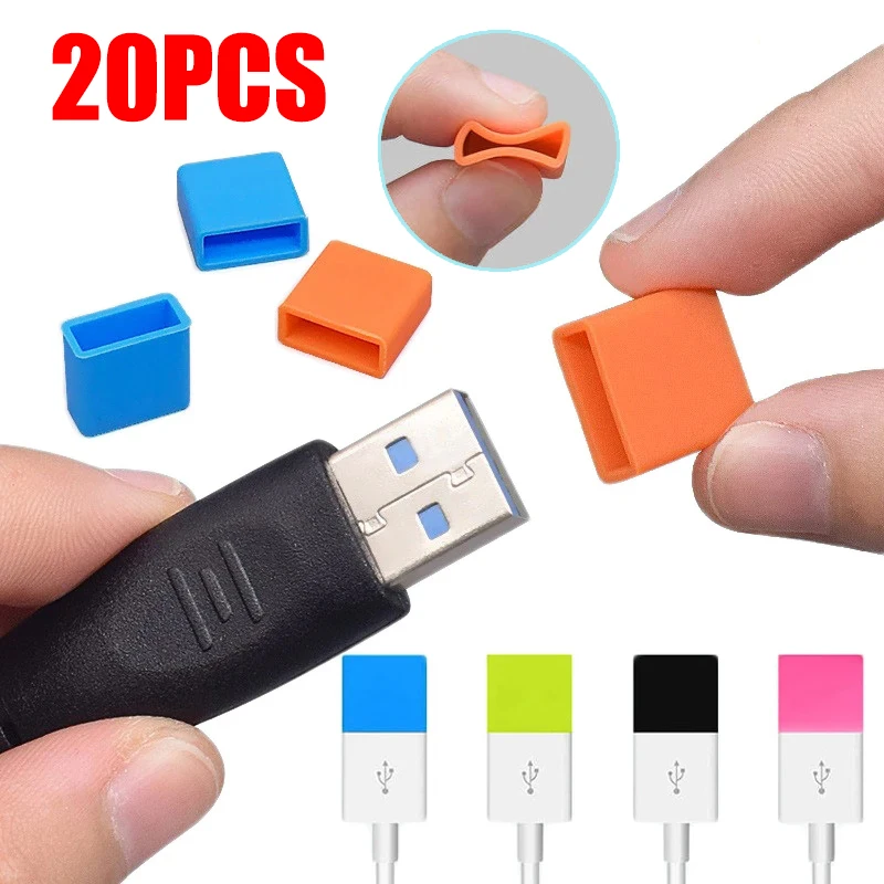 20/10/5/1 pçs usb masculino silicone protetor tampão poeira plug ...