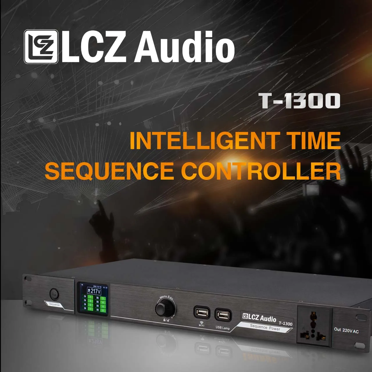 LCZ AUDIO T1300 Uninterrupted Power Sequencer 8-Ch Switching Sequence ...