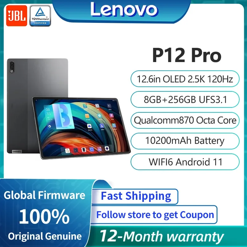 Lenovo-Tab-P12-Pro-Tablet-OLED-Android-11-Octa-Core-Snapdragon-870-WiFi ...
