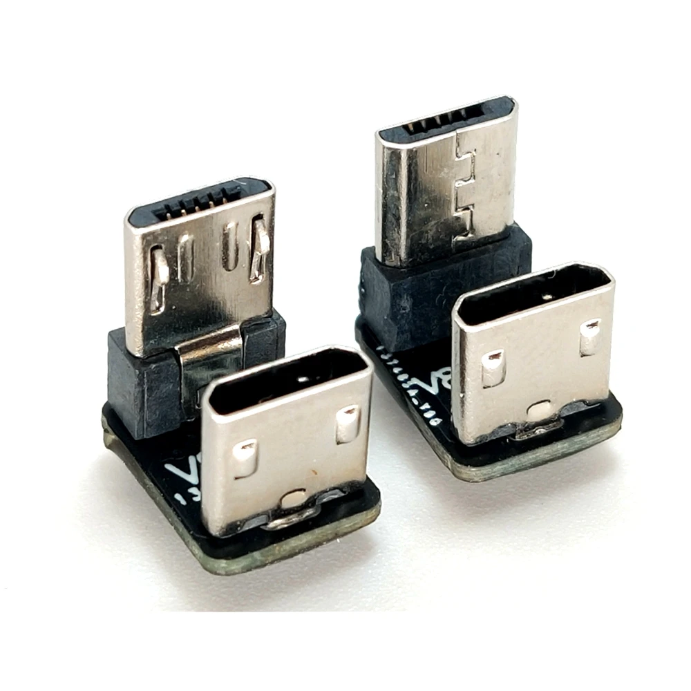 90 Degree Up and Down Angle Micro USB 5 Pin Female to Micro USB Male ...