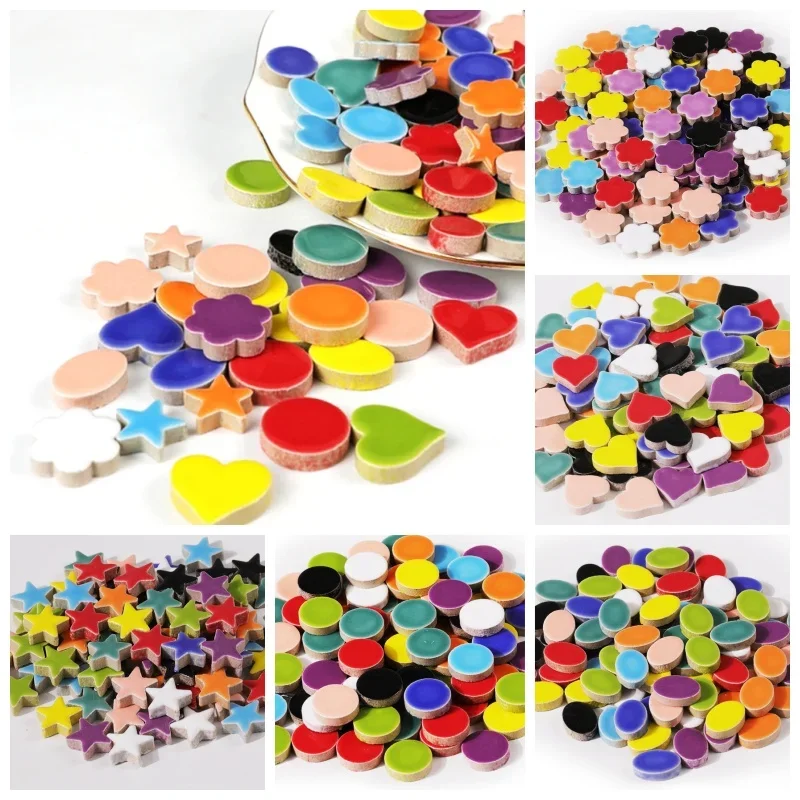100g-3-5oz-Multi-Shape-Ceramic-Mosaic-Tiles-Colorful-Polygon-Porcelain ...
