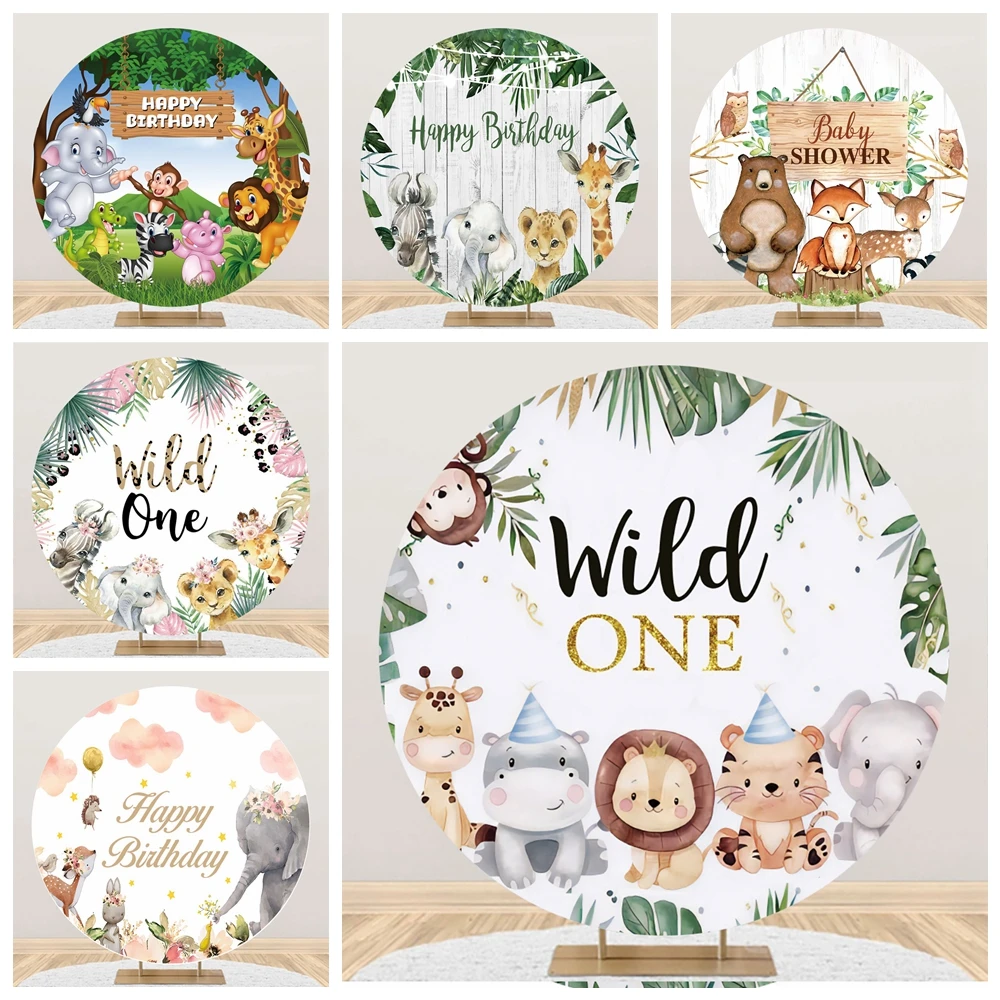 Jungle-Safari-Wild-One-Round-Backdrop-for-Photography-Cover-Jungle ...