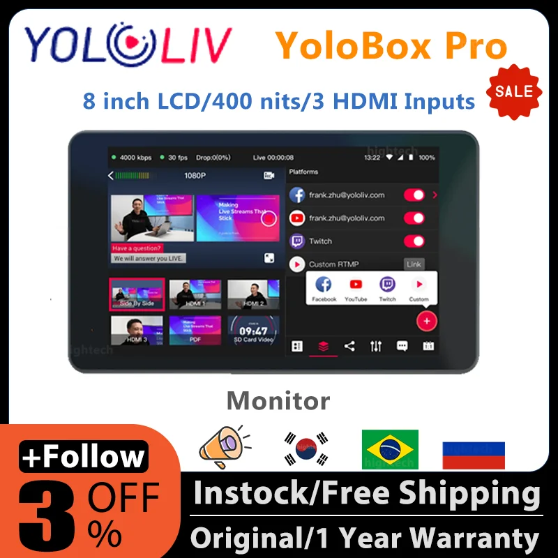 YOLOLIV YoloBox Pro/YoloBox Pro with Cage The Ultimate All-In-One Multi ...