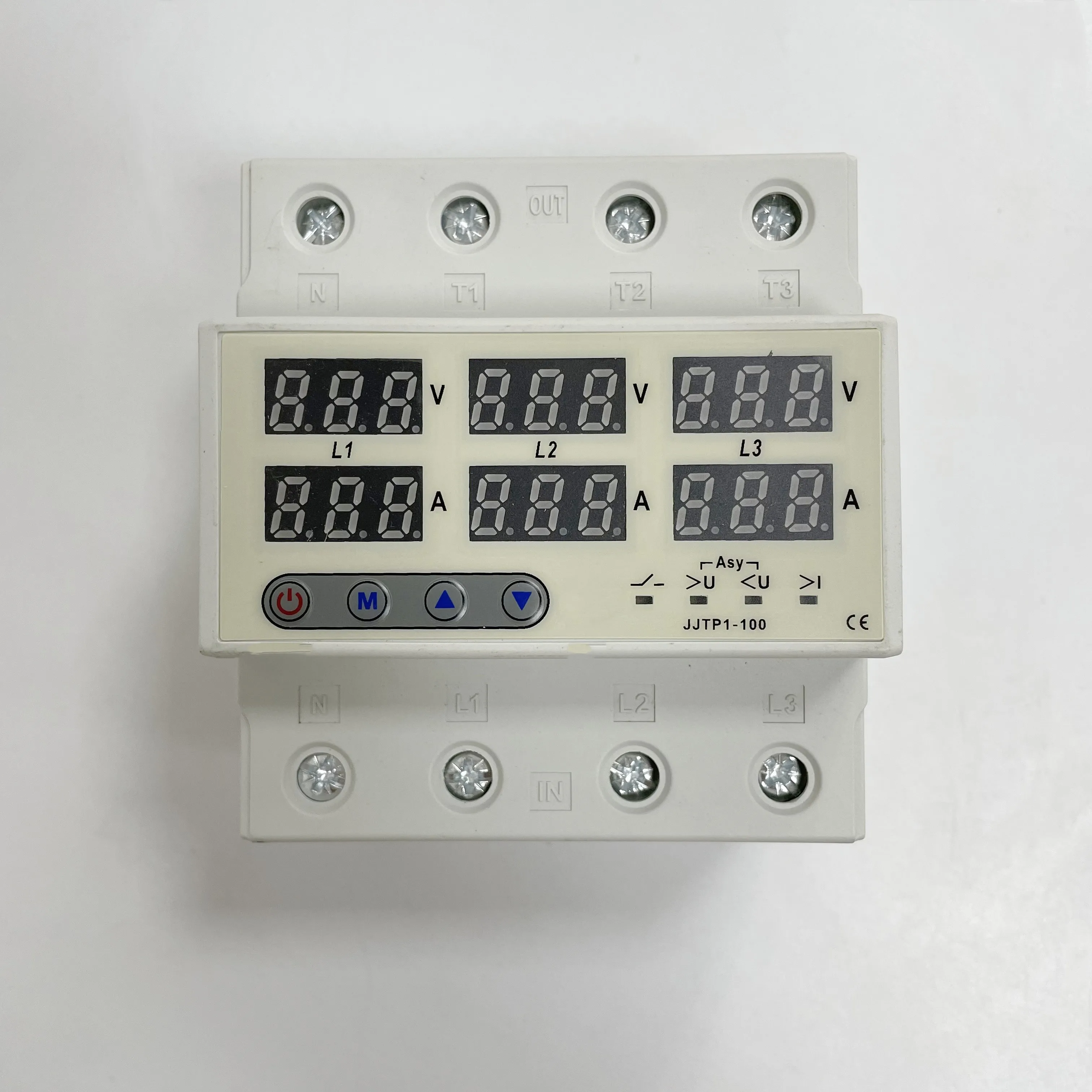 Three-3-phase-Adjustable-Voltage-Current-Protector-63A-100A-380V-Over ...
