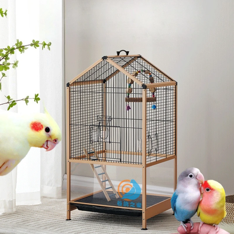 Luxury Parrot Cage Anti-Splash Design Aviary Villa with Bathing Area ...